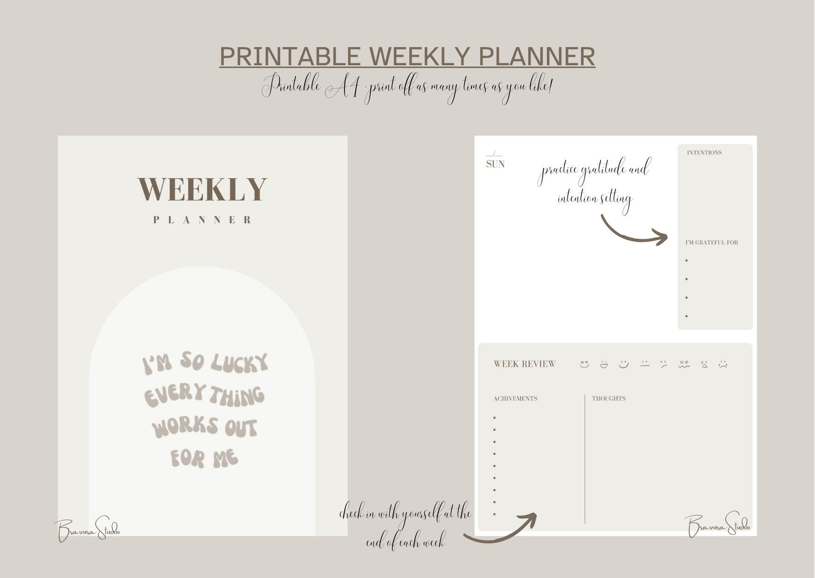 Printable Weekly Organization Planner - Etsy
