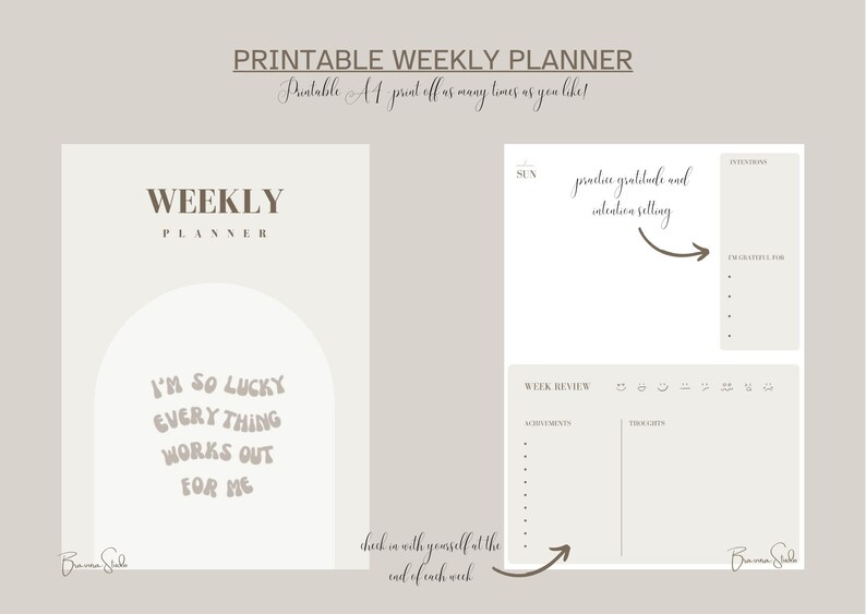 Printable Weekly Organization Planner - Etsy
