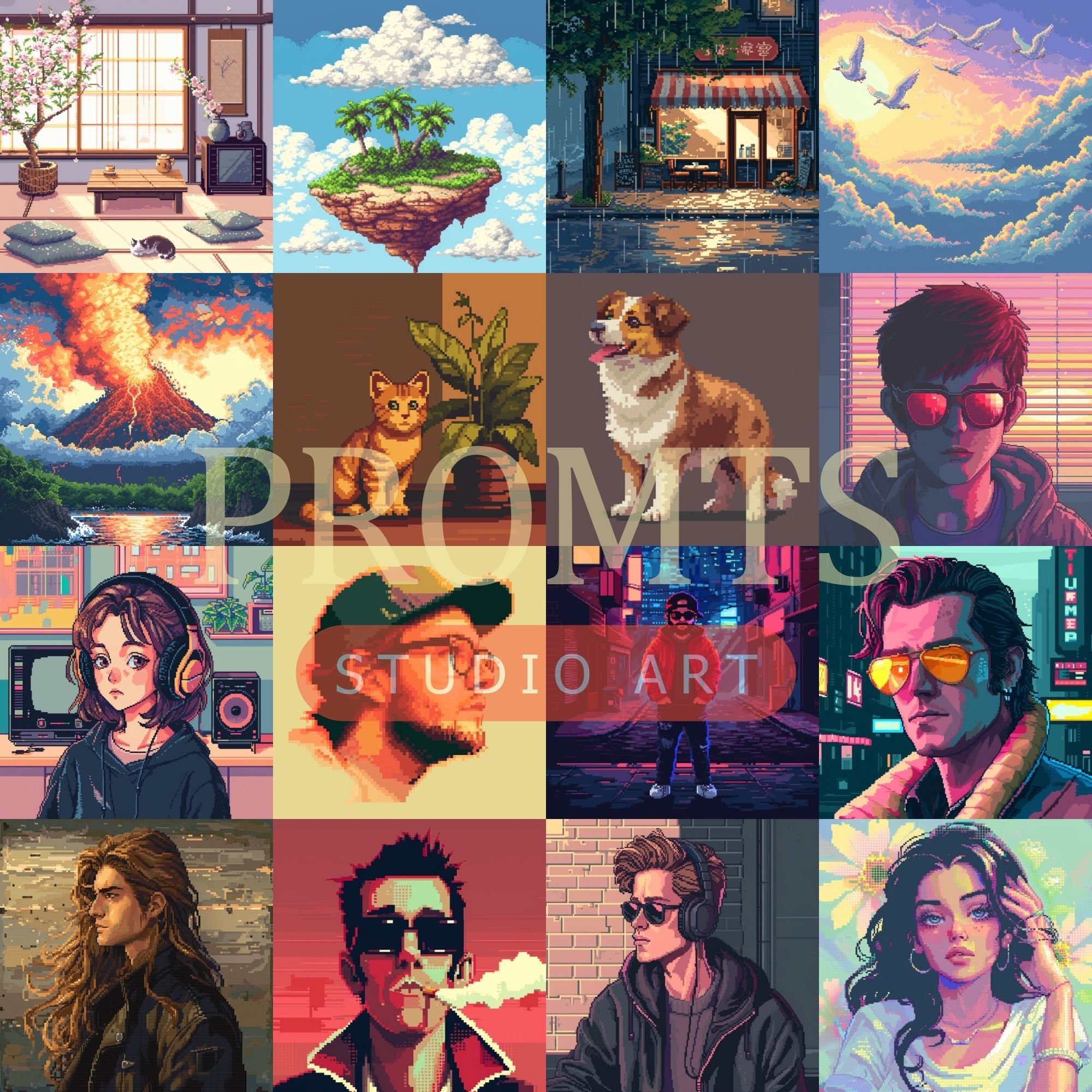 Prompts Midjourney , 600+ Pixel Art Midjourney Prompts for Digital ...