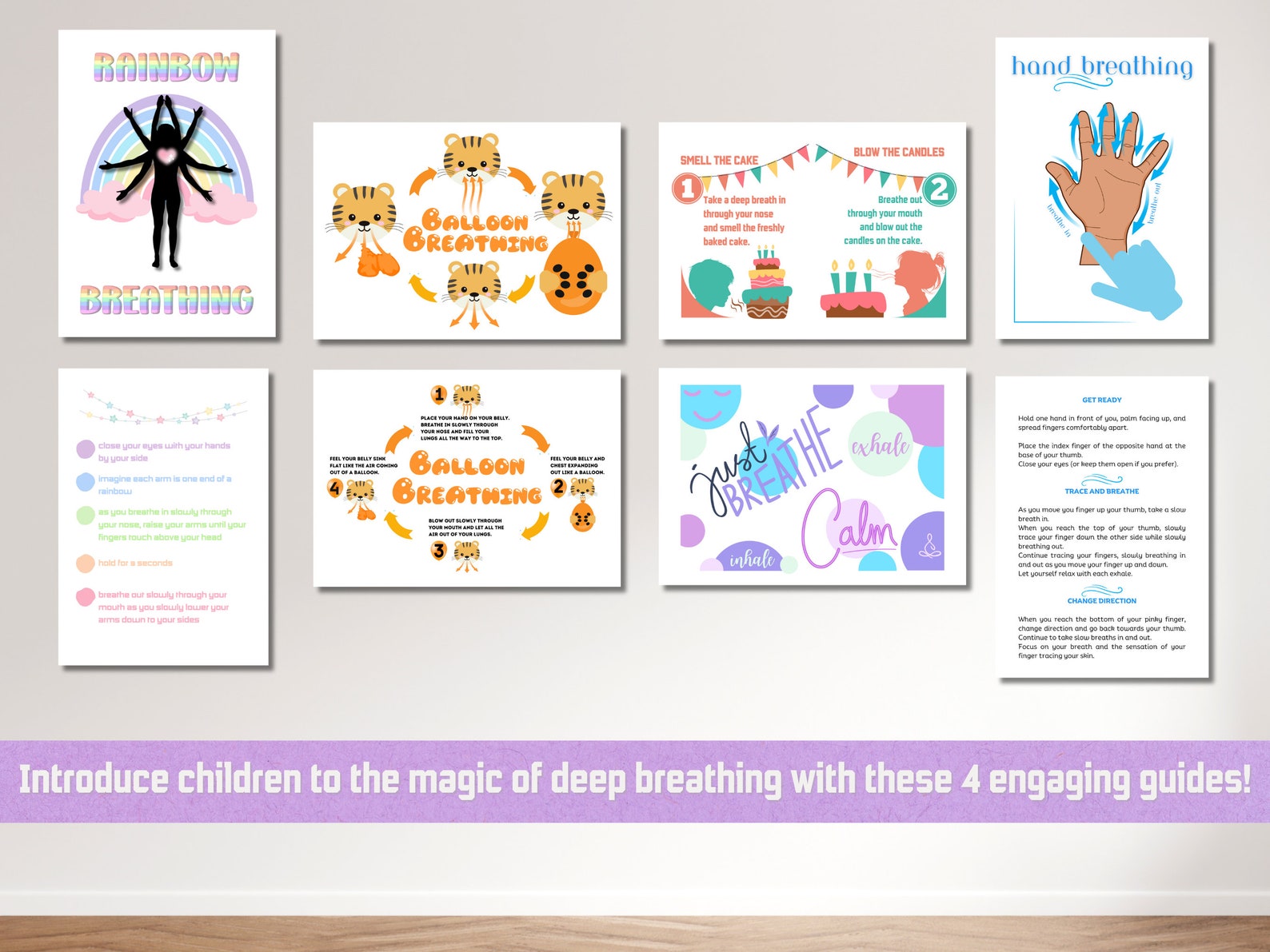 Printable Breathing Techniques for Kids | Instant Digital Download ...