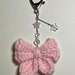 Handmade Crochet Bow Beaded Keychain | Coquette Bag Charm | Gift Idea ...