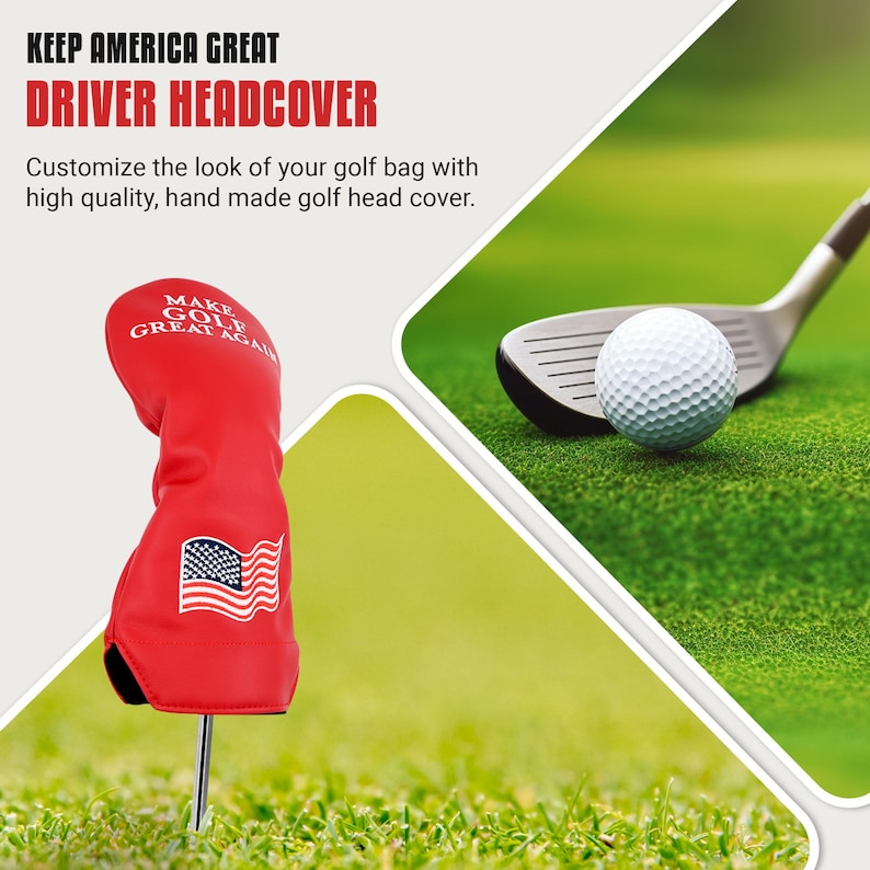 MAGA Trump Golf Headcover – Funny Driver Cover, USA Flag - Etsy