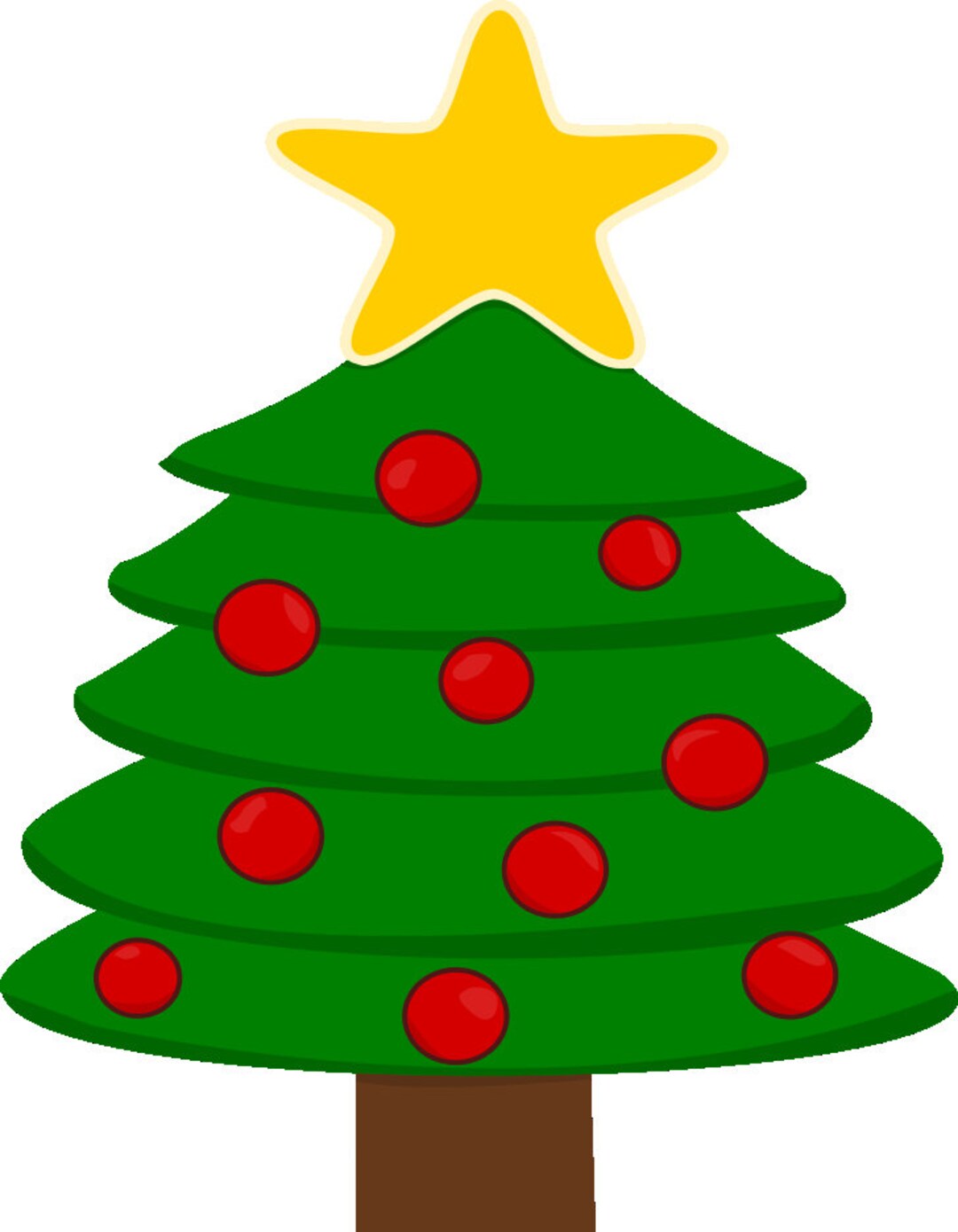 Christmas Tree Clip Art - Etsy