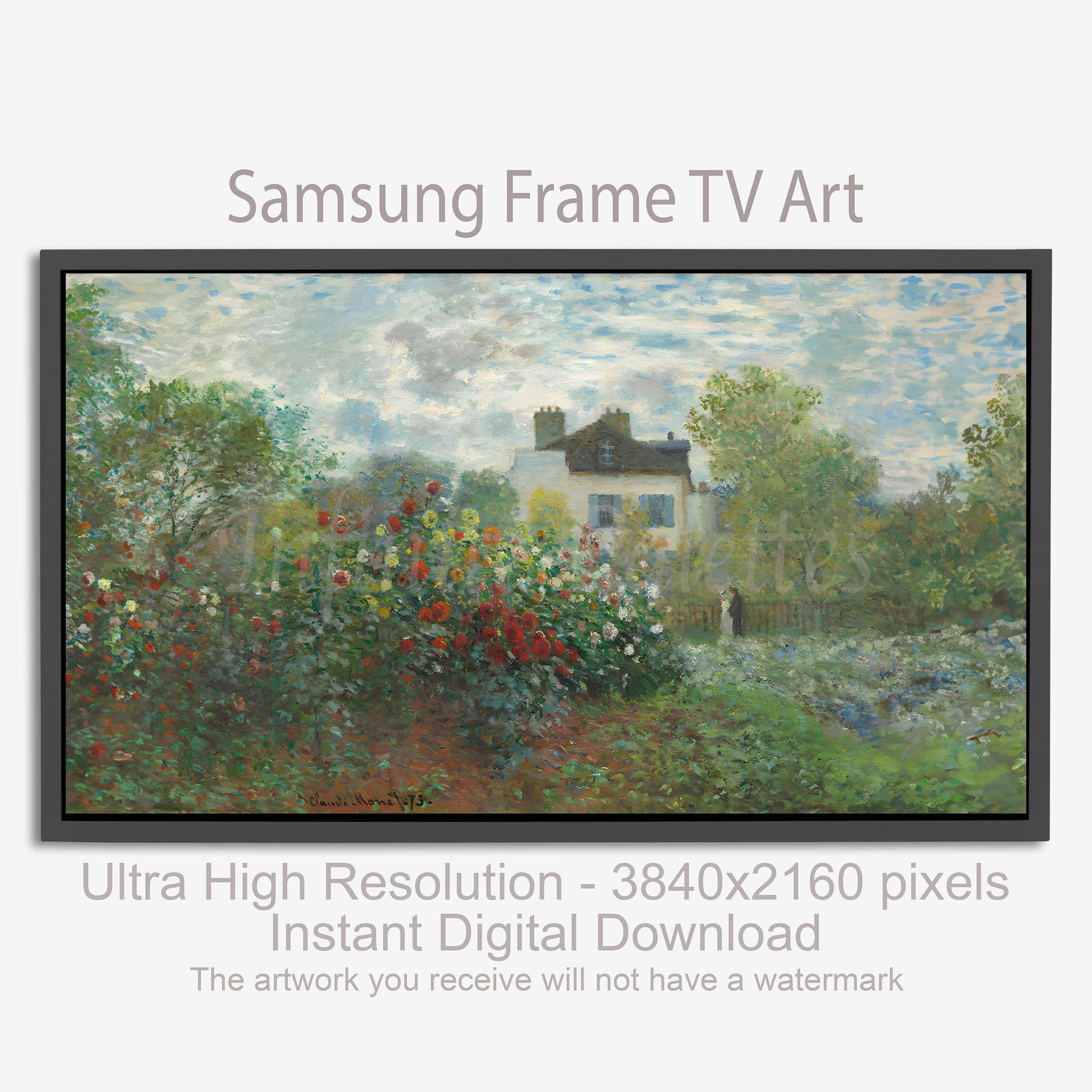 Monet FRAME TV ART Monet Inspired Digital Art the Artists Garden in ...