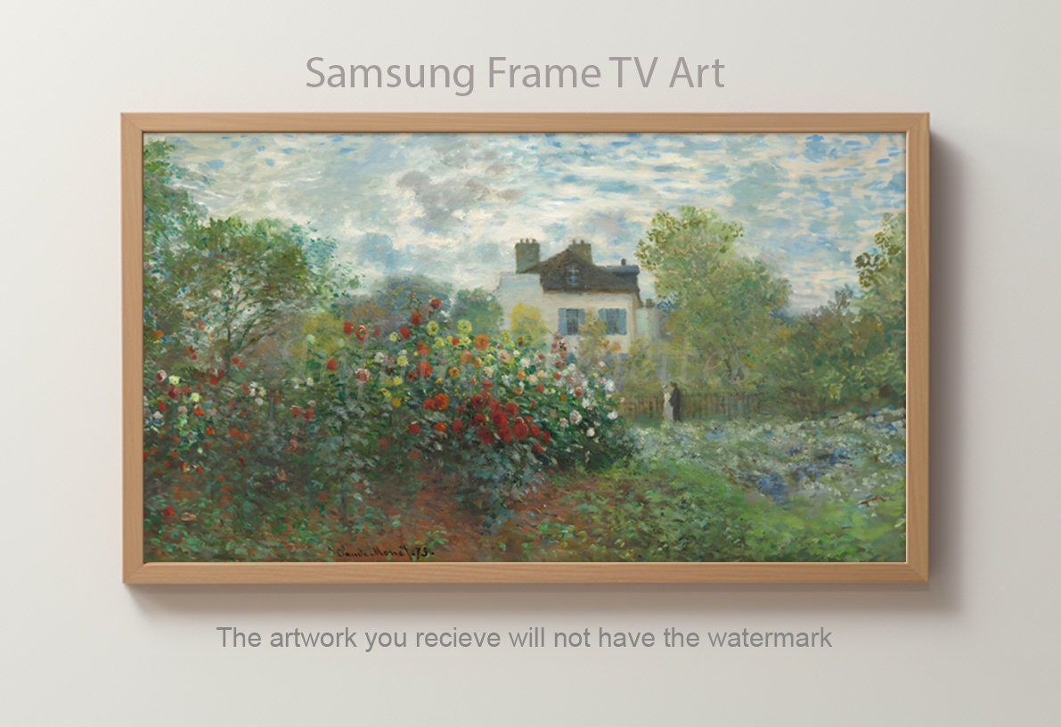 Monet FRAME TV ART Monet Inspired Digital Art the Artists Garden in ...