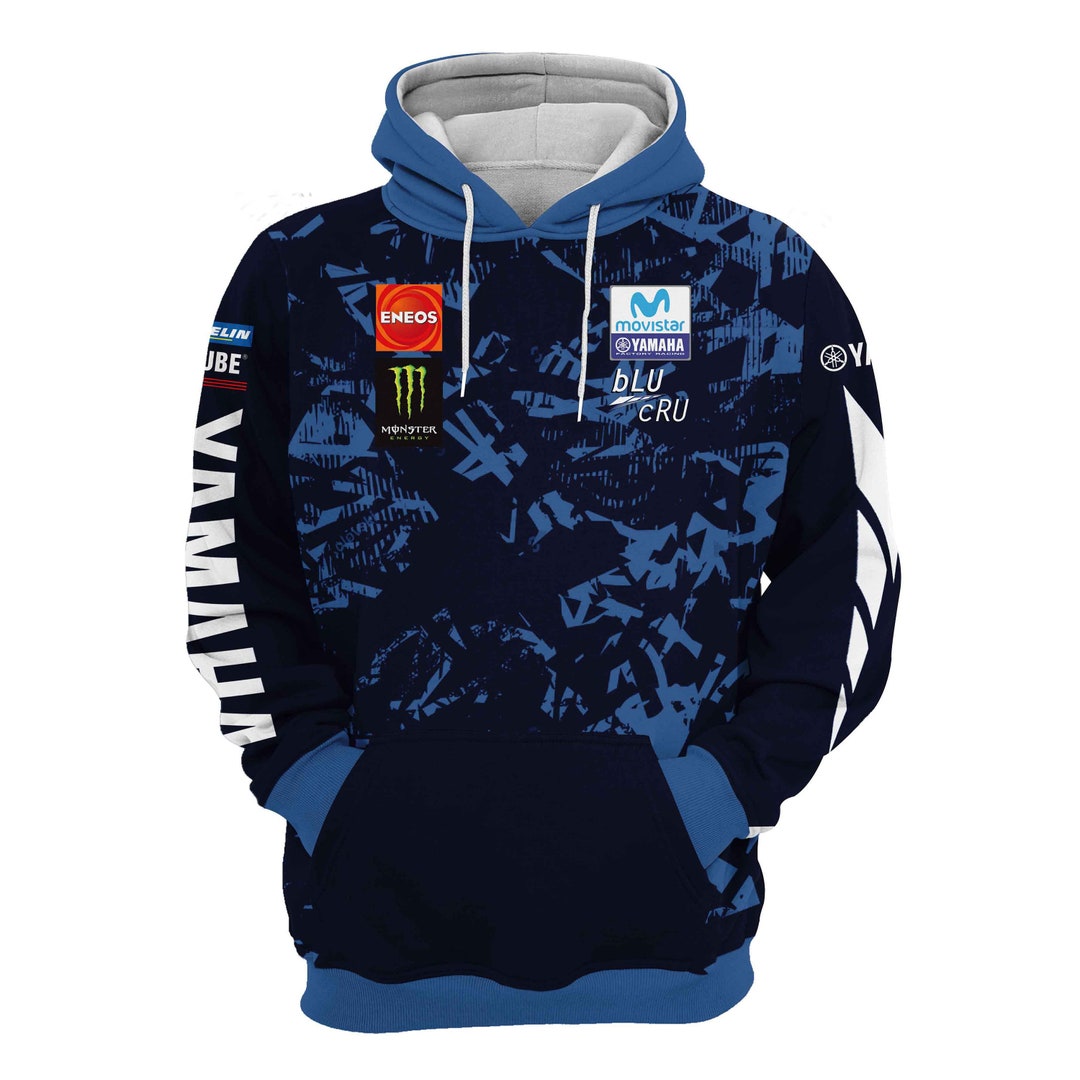 Men's Yamaha Motogp Design Long Sleeve Hoodie Sweatshirt All Sizes ...