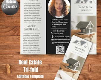 Real Estate Tri-fold Brochure, Introduction Brochure for Real Estate Farming, Agent Marketing ...