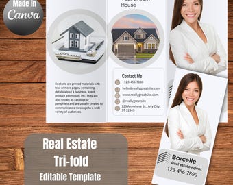 Real Estate Tri-fold Real Estate Brochure Introduction Brochure for Real Estate Farming Canva ...