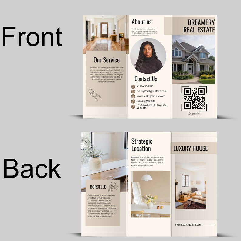 Real Estate Tri-fold Real Estate Brochure Introduction Brochure for ...