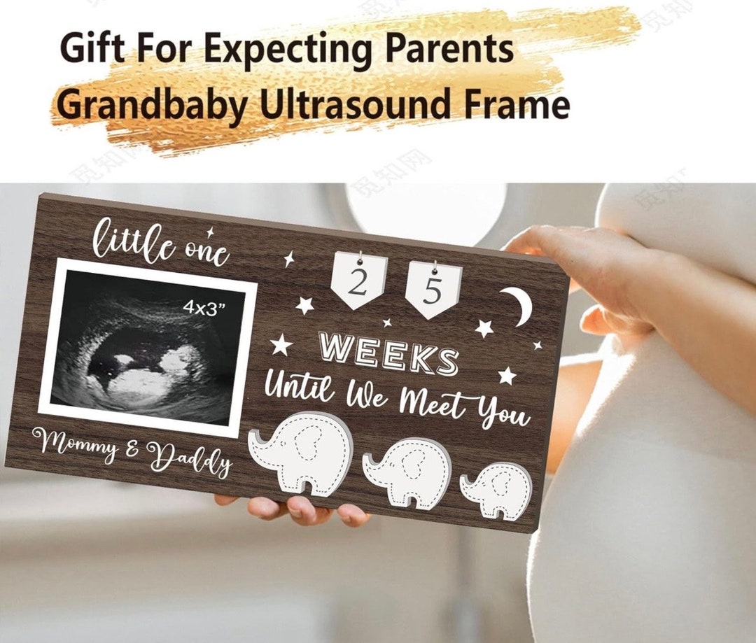 Ultrasound Picture Frame 4x3 Inches With Baby Countdown Weeks Sonogram ...