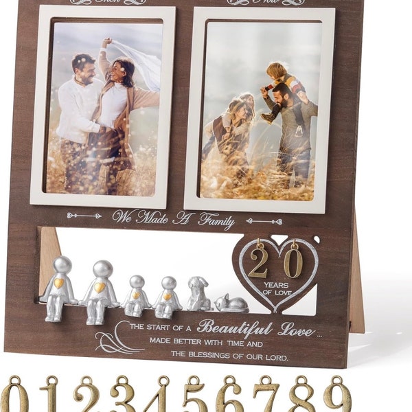 Wedding Frame Then and Now - Etsy