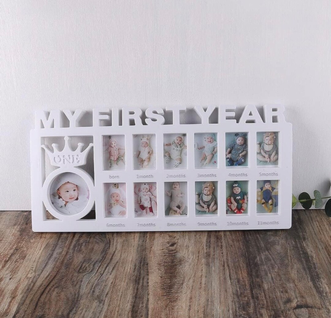 Monthly Picture Frame. My First Year Picture Frame, Newborn Baby ...