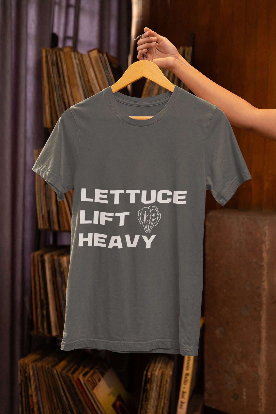 Lettuce Lift Heavy Shirt Vegan Fitness Shirt Funny Vegan Shirt Gift for ...
