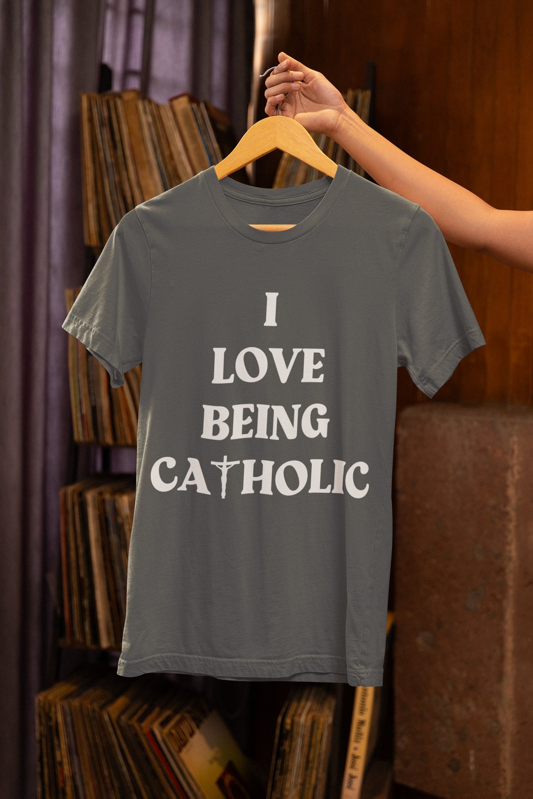 I LOVE BEING CATHOLIC Shirt Catholic Tshirt Gift for Catholic T Shirt ...