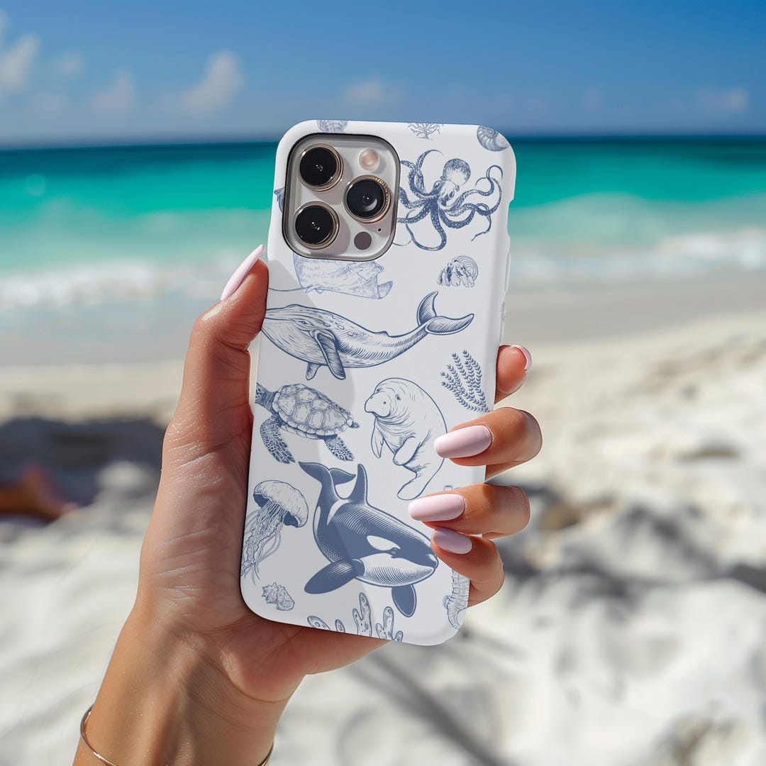 Coastal Sea Animals | Marine Life Phone Case | iPhone 16 15 14 13 Pro ...
