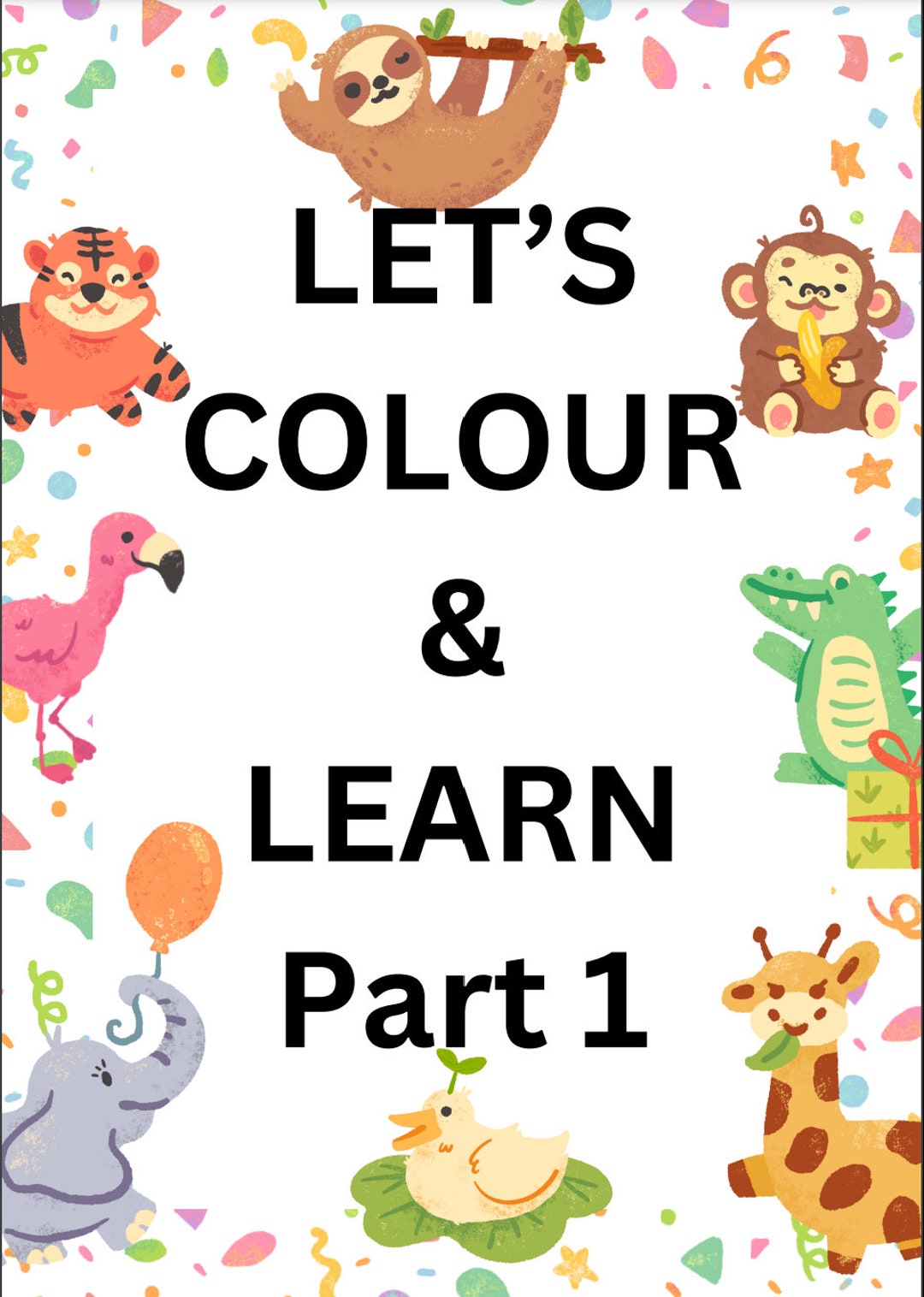 Let's Colour and Learn Part 1 - Etsy