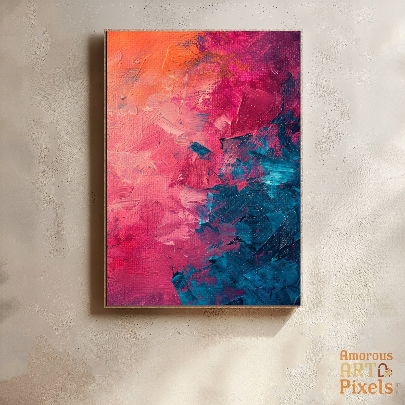 Vibrant Rhapsody: Abstract Art Printable, Digital Download for Dynamic ...