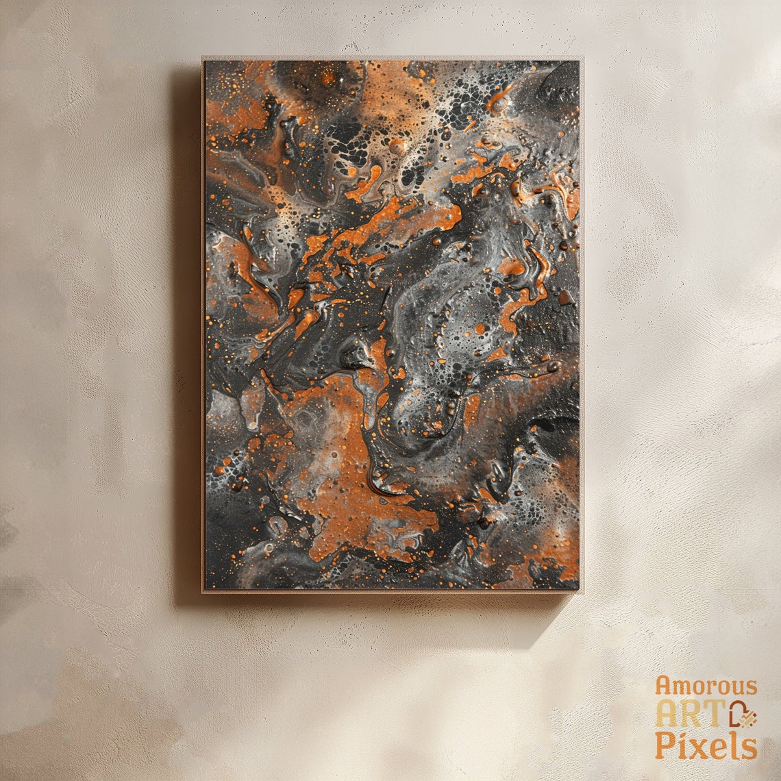 Molten Bronze: Abstract Art Printable Wall Art Digital Download ...