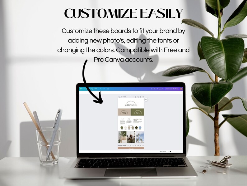 Canva Brand Board Template DIY Business Branding Kit to Edit in Canva ...