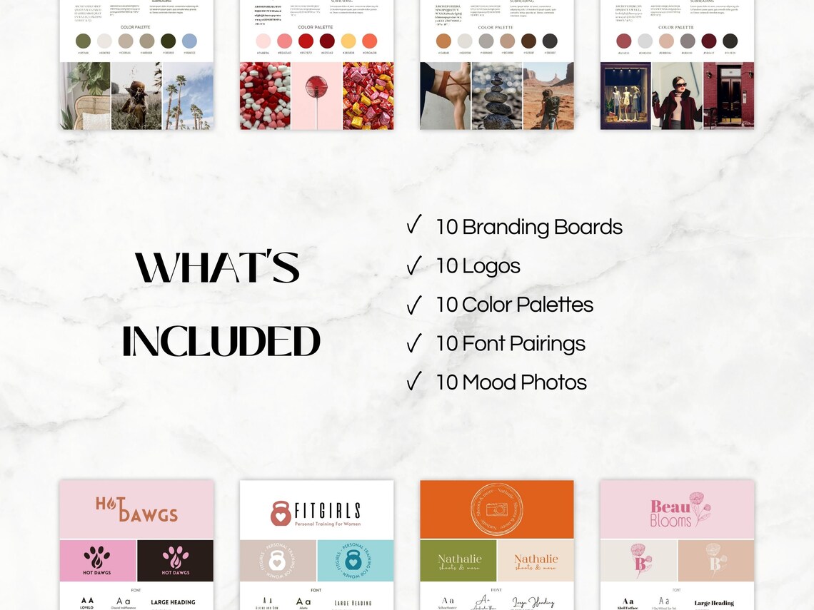 Canva Brand Board Template DIY Business Branding Kit to Edit in Canva ...