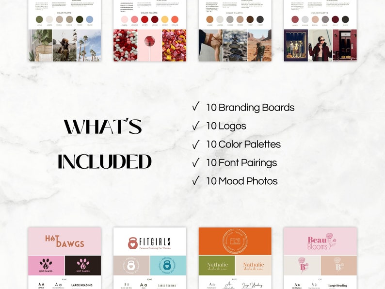 Canva Brand Board Template DIY Business Branding Kit to Edit in Canva ...