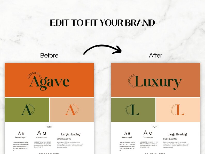 Canva Brand Board Template DIY Business Branding Kit to Edit in Canva ...