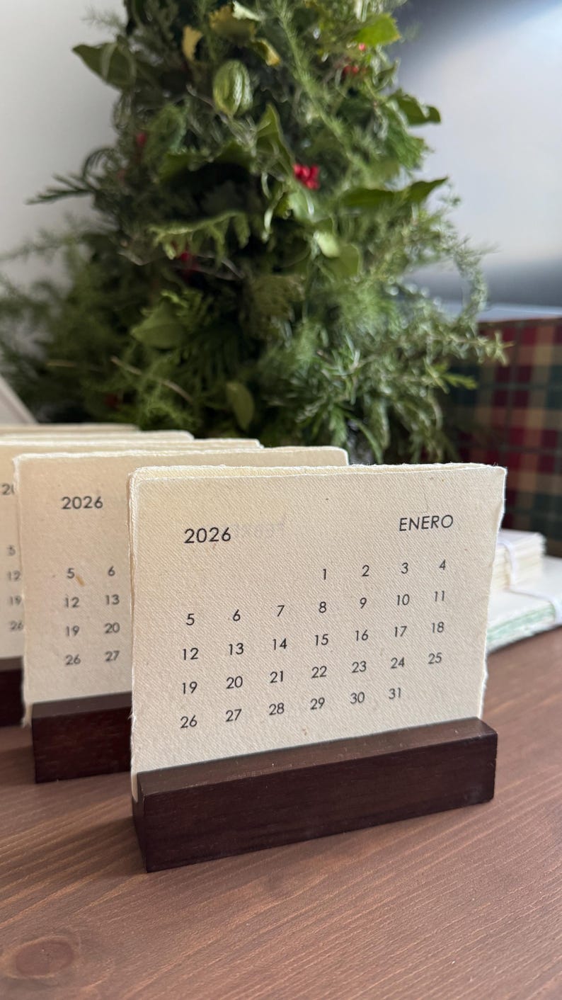 2026 Calendar on Handmade Paper - Etsy