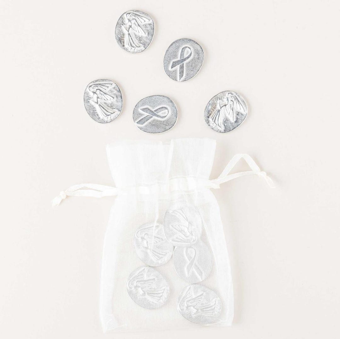 Awareness Pocket Angel Guardian Angel Coins Bag of 10 | Danforth Pewter ...