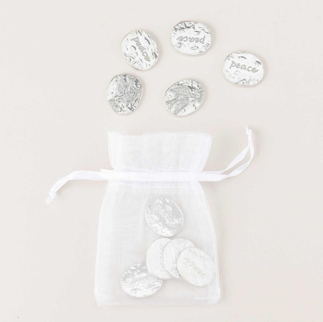 Peace Dove Pocket Coins Bag of 10 | Pewter Peace Pocket Talisman by ...