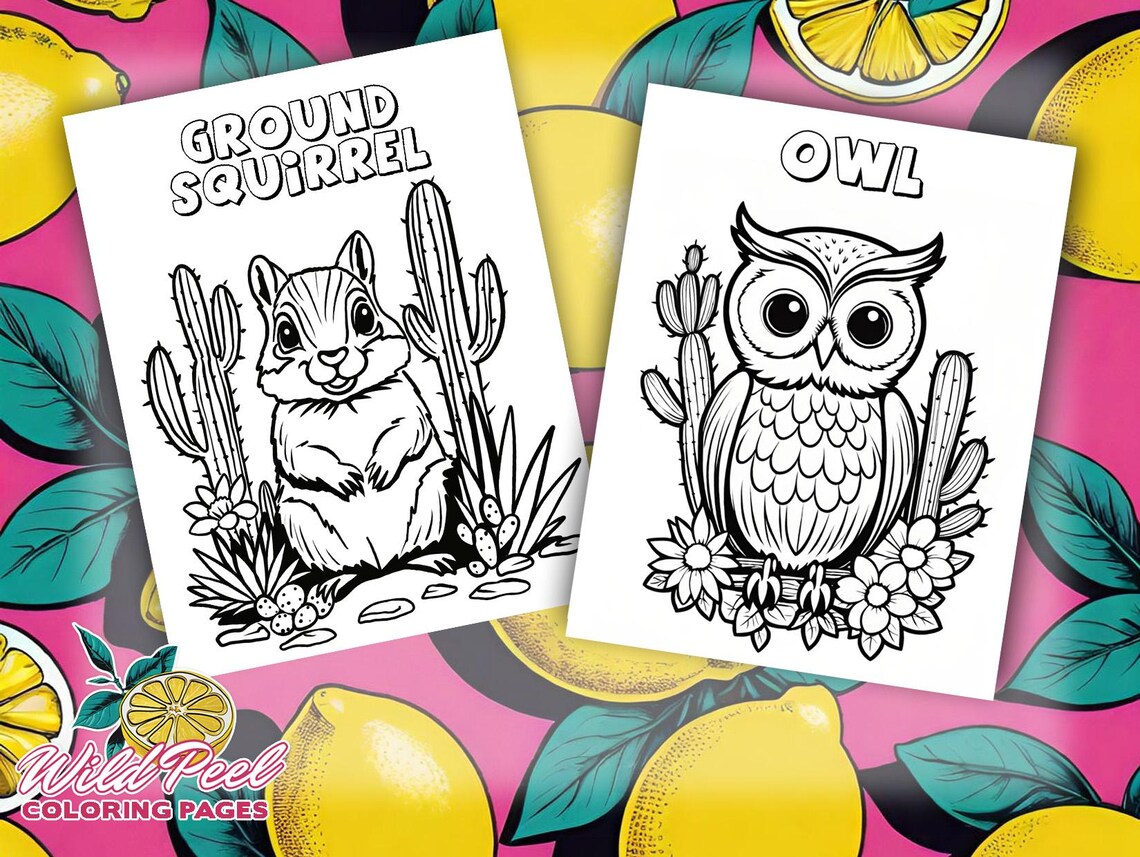 8 Printable Arizona Desert Animals Coloring Pages for Kids, Toddlers ...
