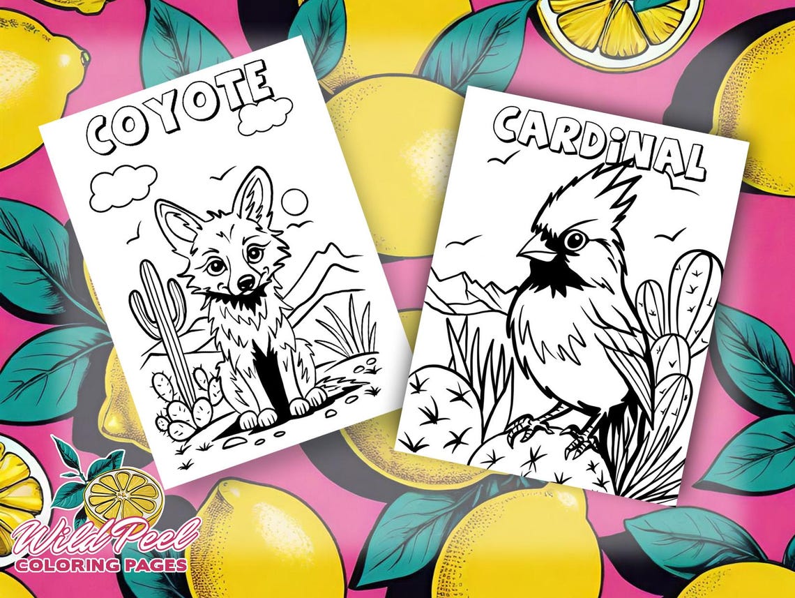 8 Printable Arizona Desert Animals Coloring Pages for Kids, Toddlers ...