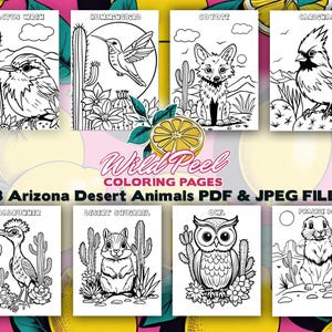 8 Printable Arizona Desert Animals Coloring Pages for Kids, Toddlers ...