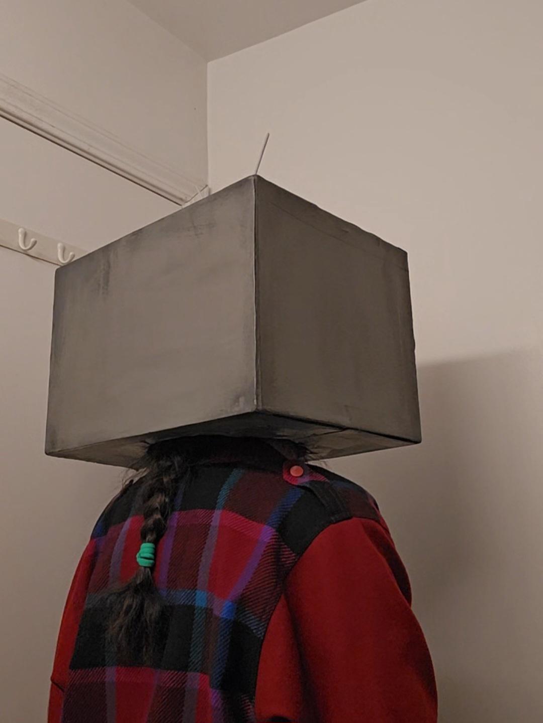 TV Head Mask Helmet Cardboard Cosplay Costume for RGB, Mr. Puzzles or ...