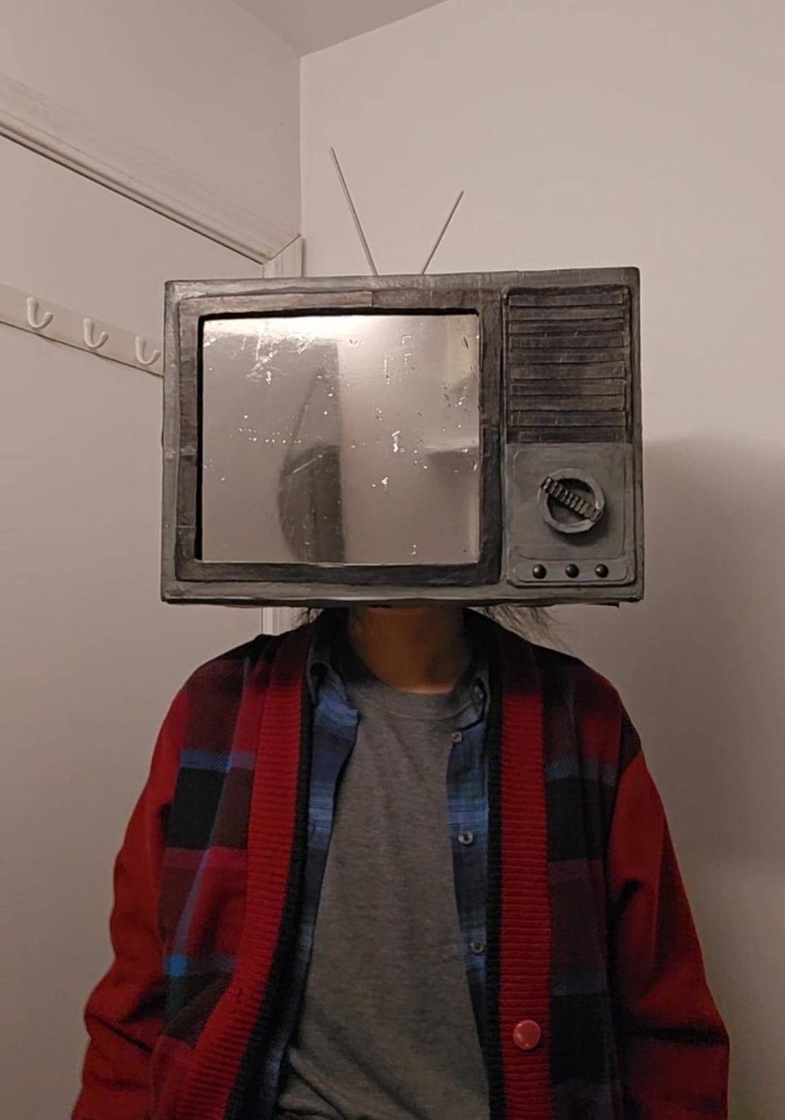 TV Head Mask Helmet Cardboard Cosplay Costume for RGB, Mr. Puzzles or ...