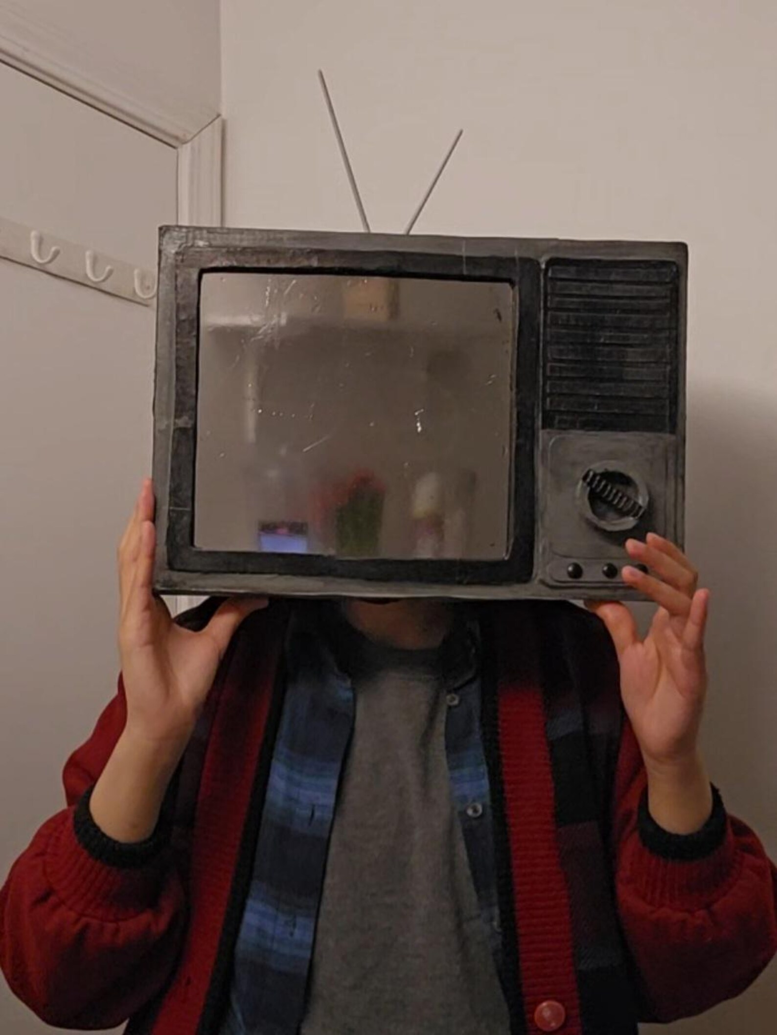 TV Head Mask Helmet Cardboard Cosplay Costume for RGB, Mr. Puzzles or ...