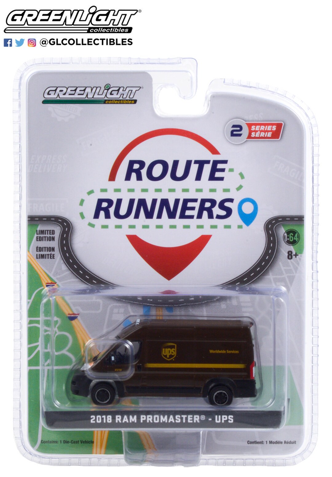 Greenlight 53020-D 1:64 Route Runners Series 2 2018 Ram Promaster 2500 ...