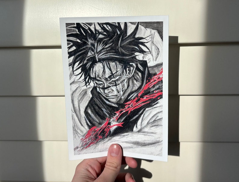 Choso Art Print Jujutsu Kaisen, Anime Art Poster, Charcoal Illustration ...