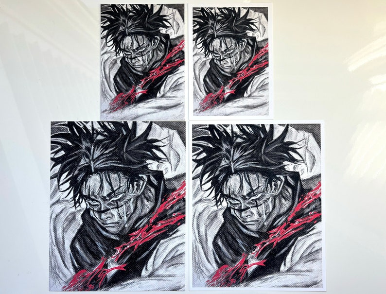 Choso Art Print Jujutsu Kaisen, Anime Art Poster, Charcoal Illustration ...