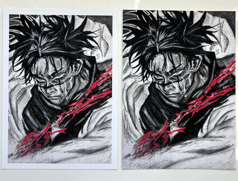 Choso Art Print Jujutsu Kaisen, Anime Art Poster, Charcoal Illustration ...