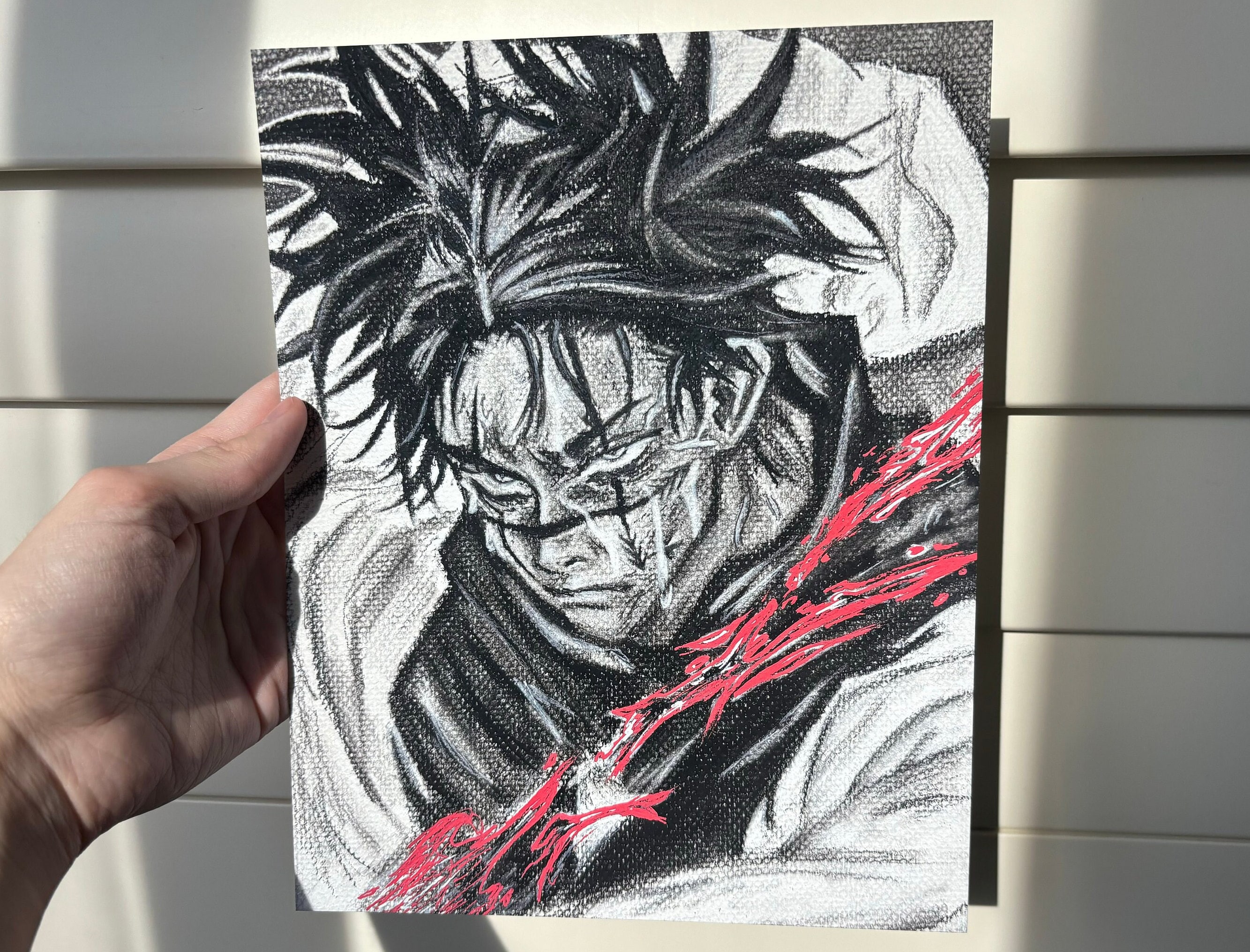 Choso Art Print Jujutsu Kaisen, Anime Art Poster, Charcoal Illustration ...