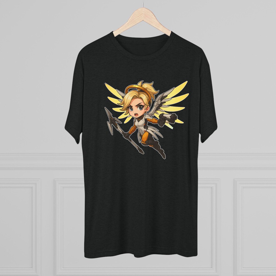 Overwatch Battle Mercy Graphic Tee, Unisex T-shirt for Gamers, Video ...