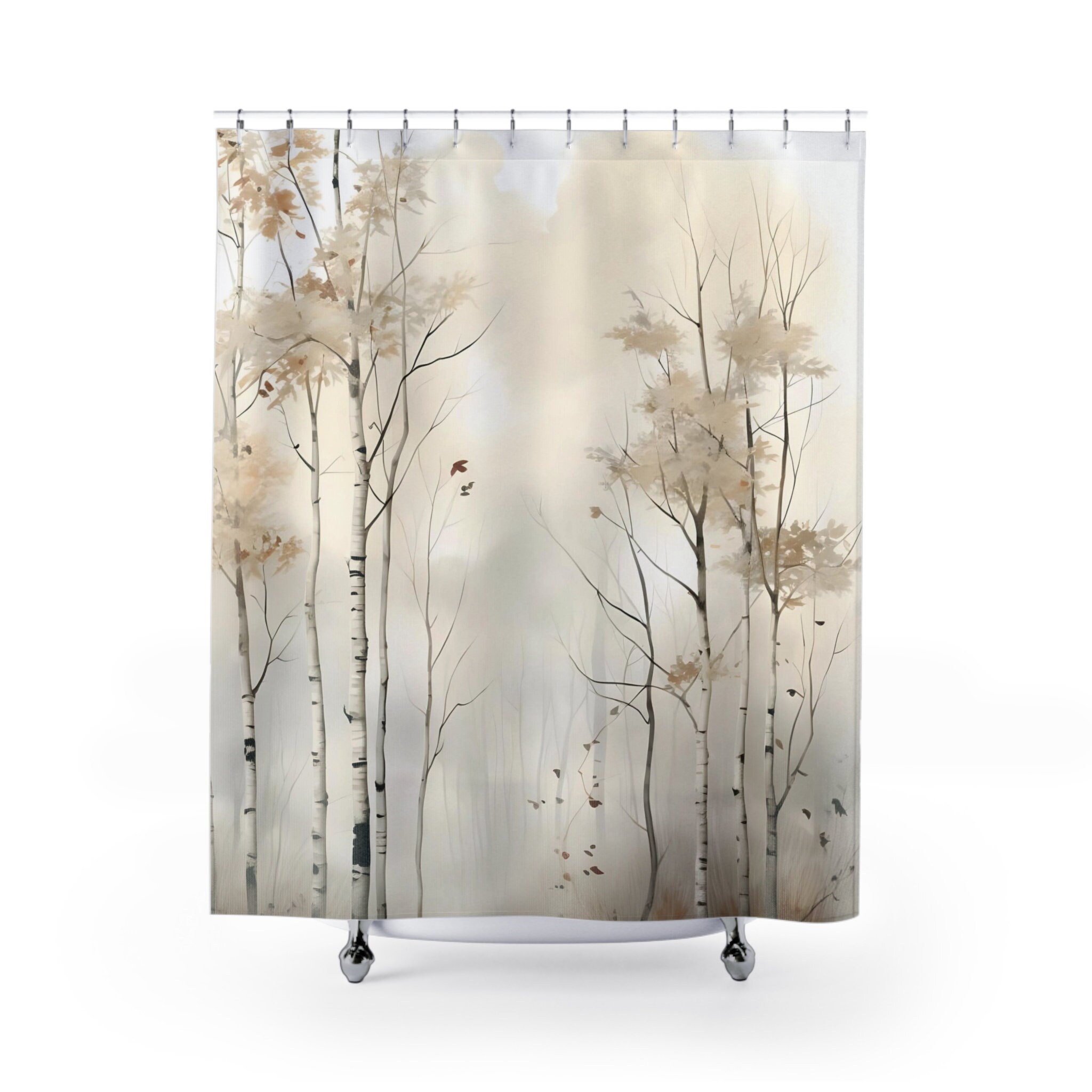 Birch Trees Shower Curtains, Aesthetic Room Decor, Bathroom Accessories ...