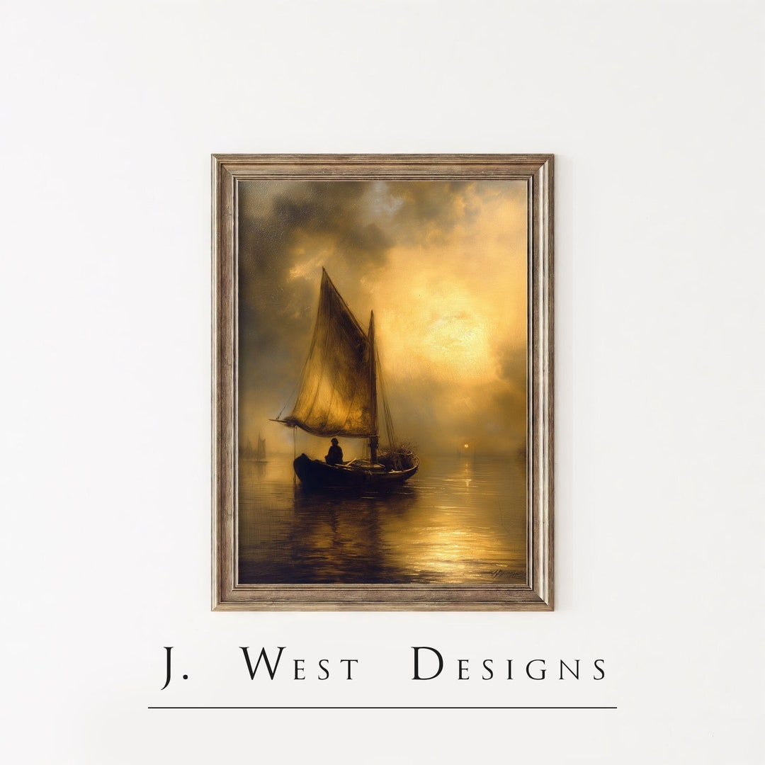 Landscape Wallpaper, Oil Painting the Journey Port of Calais, Oil Paint ...