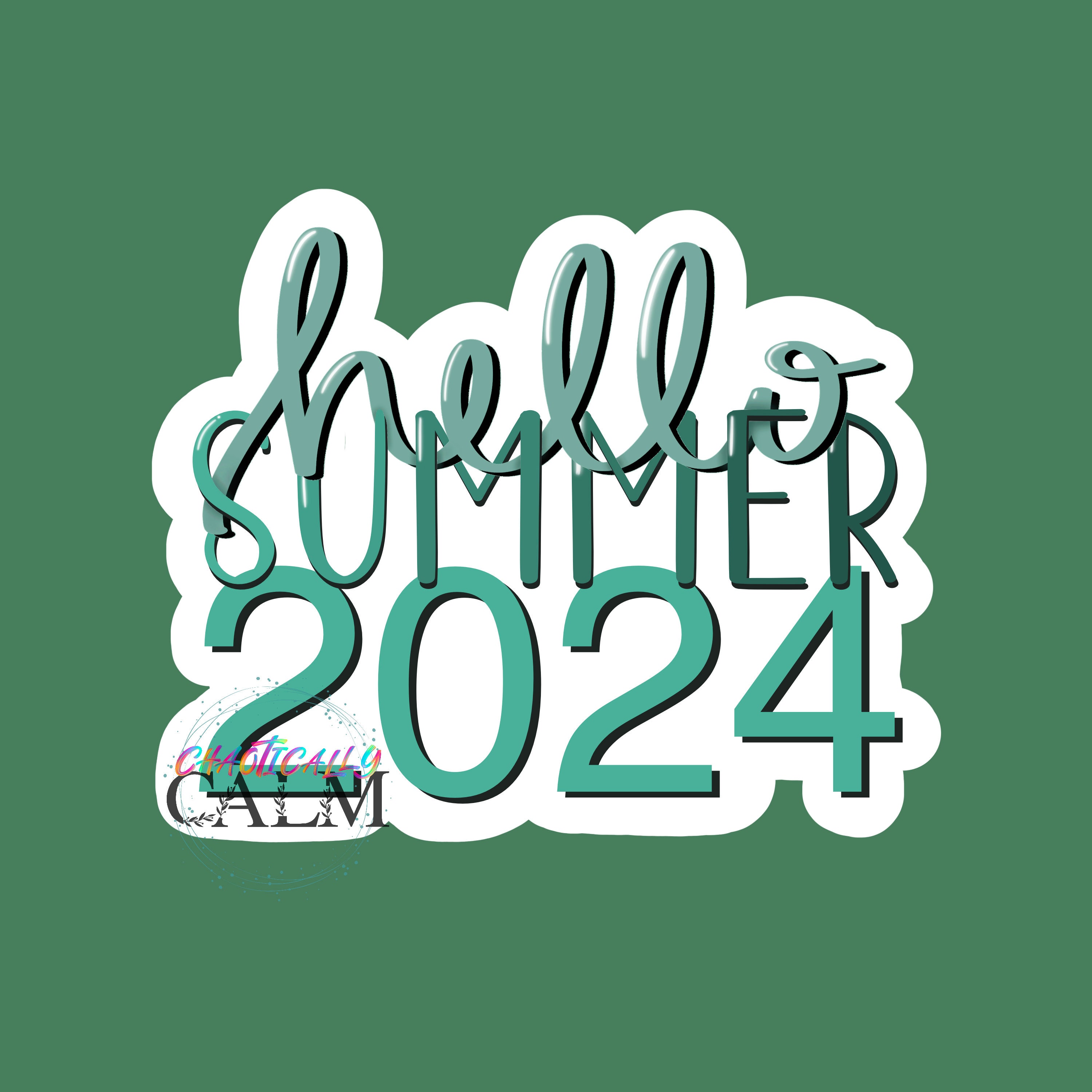 Hello Summer 2024 Sticker PNG Digital File Design - Etsy