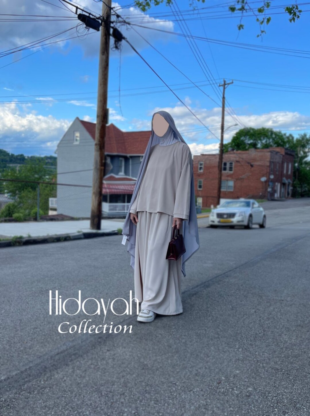 Modest Elegant Suit Abaya Muslim Clothes Hidjab Women Tunic Long Dress ...