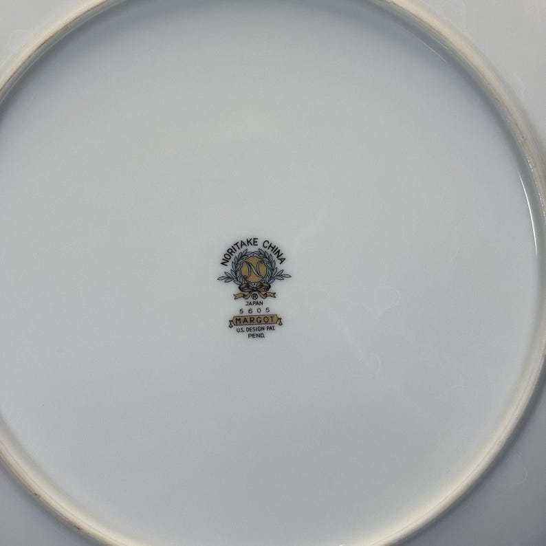 Noritake Margot Dinner Plates 10 5/8" Set of 4 White Roses Platinum ...