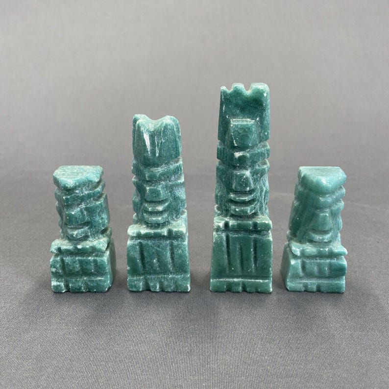 Vintage Mexican Aztec Onyx Marble Chess Set Board Hand Carved Pieces - Etsy