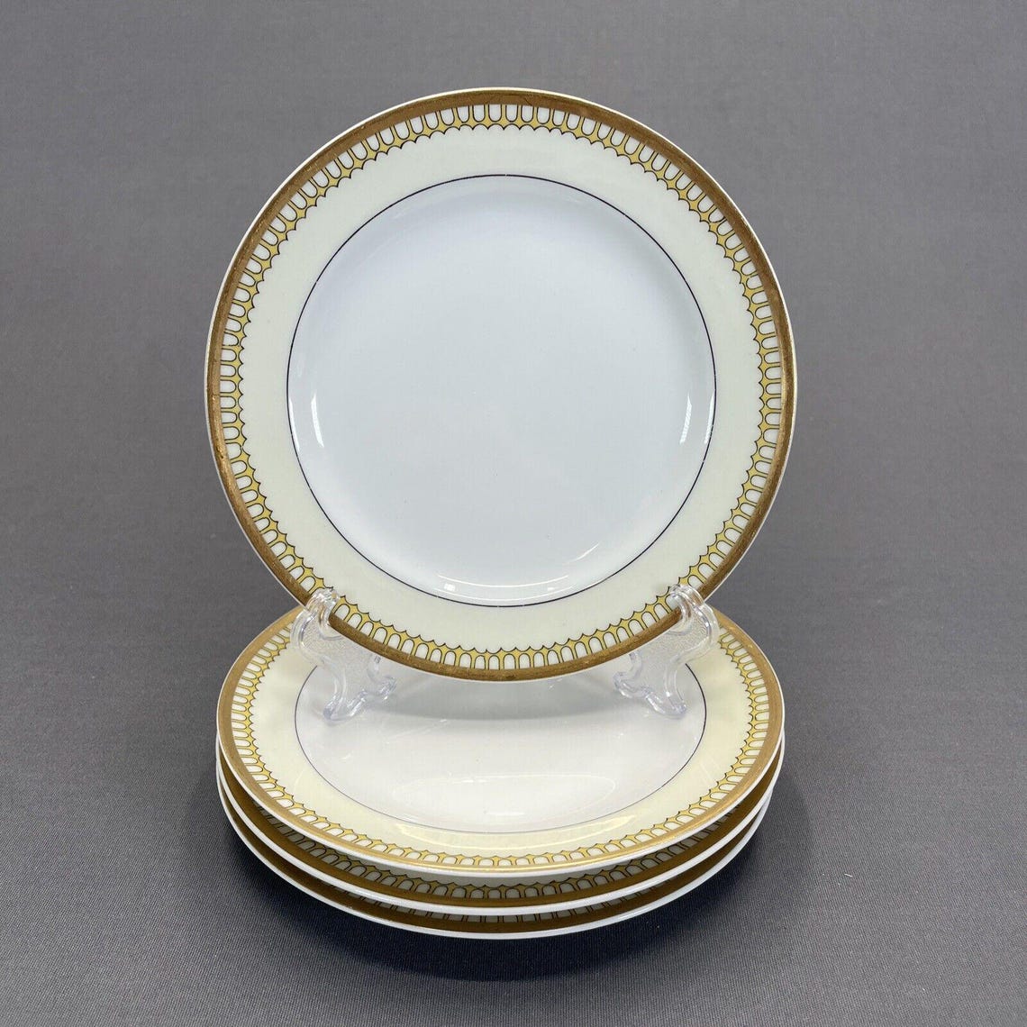 Haviland Limoges Schleiger 278 Bread Dessert Plates 6 Set of 4 Yellow ...