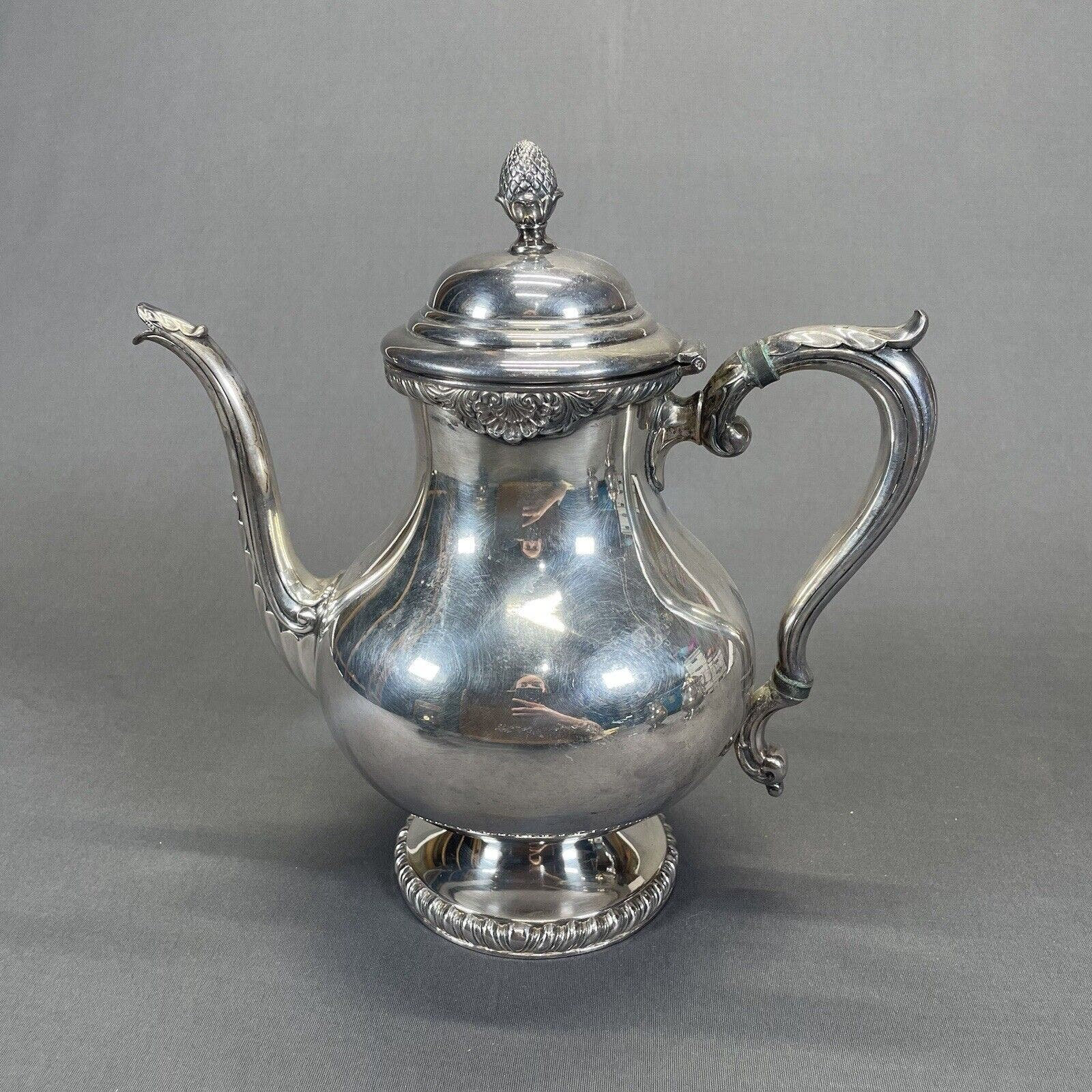 Wallace 5 Piece Silver Plated Tea Set With Waste Silverplate Holloware ...