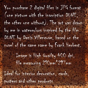 Dune Paul Atreides Usul Muaddib Digital Illustration Poster Print Denis ...